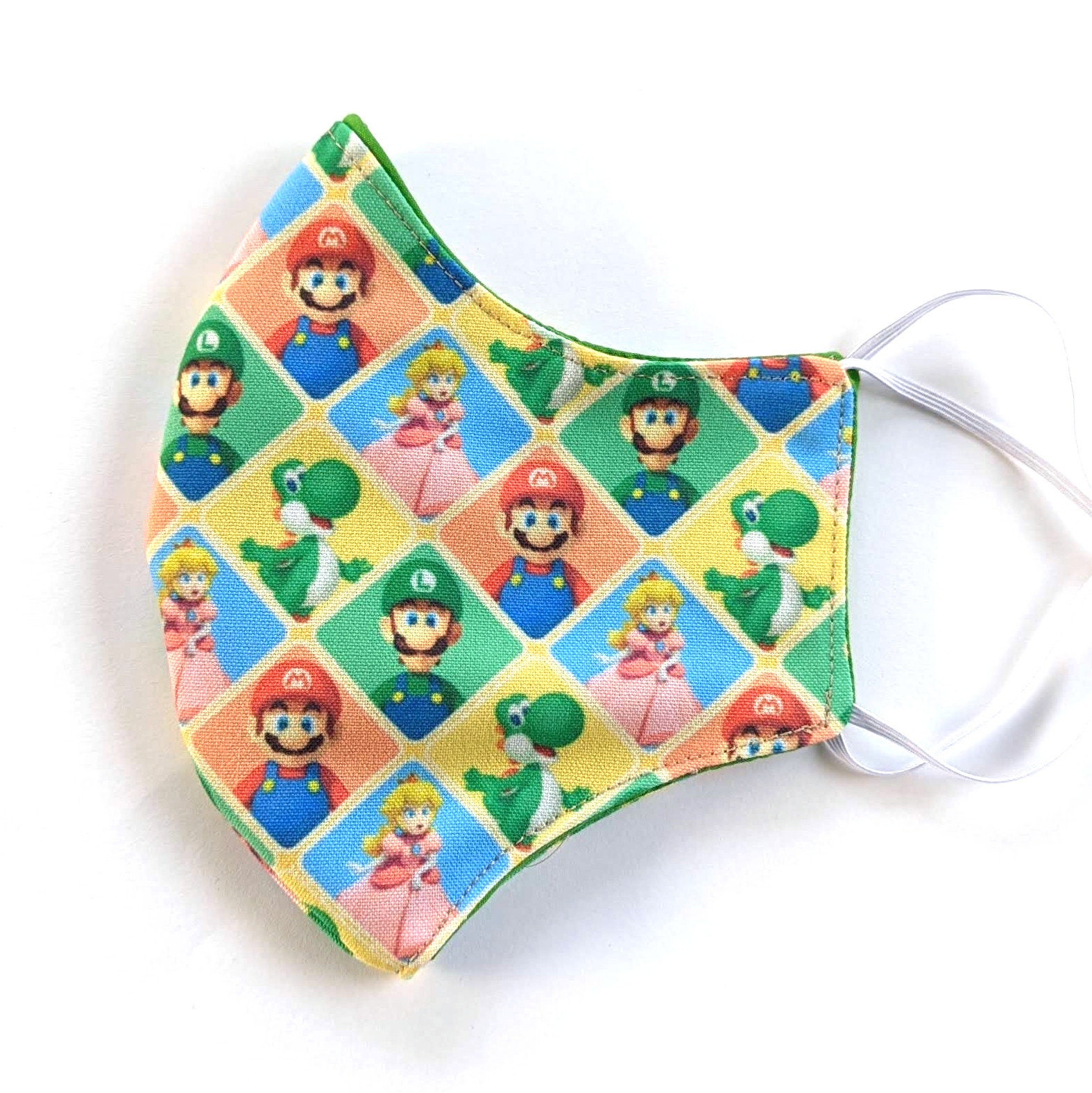 Handsewn Mask Super Mario Bros Fabric Face Covering 2 Layer - Etsy