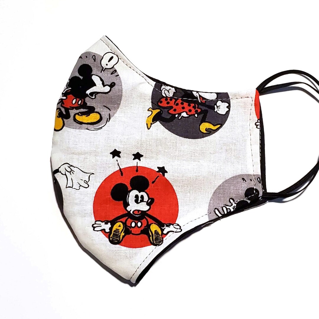 Disney Mickey and Minnie Mouse in Red Circles Handsewn Face - Etsy