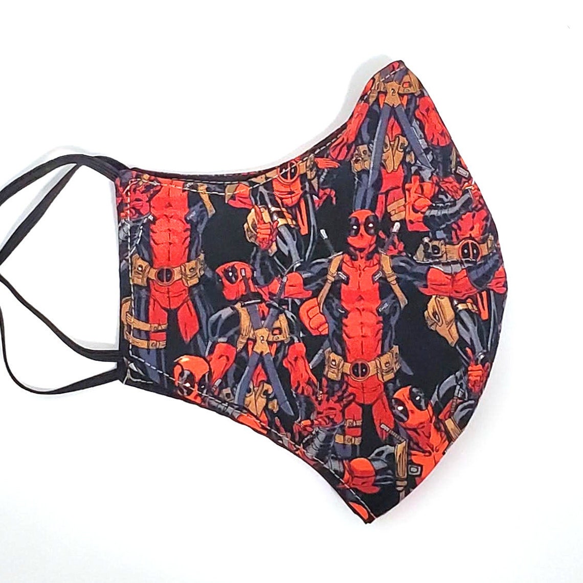Hand-sewn Deadpool Fabric Face Covering 2 Layer Marvel Hero - Etsy