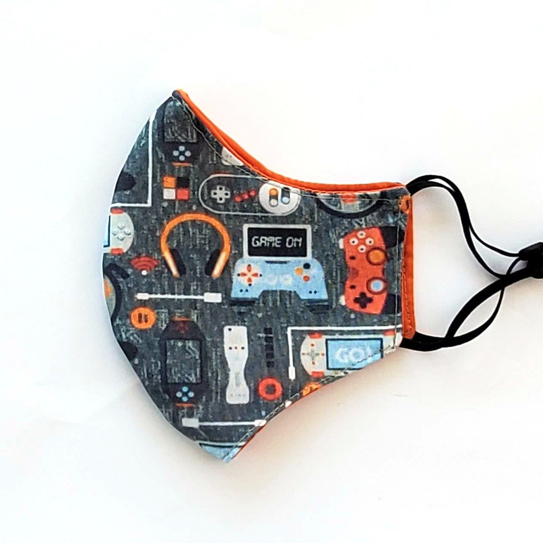 Gamers Video Game Face Covering, 2 Layer Face Mask With Adjustable ...