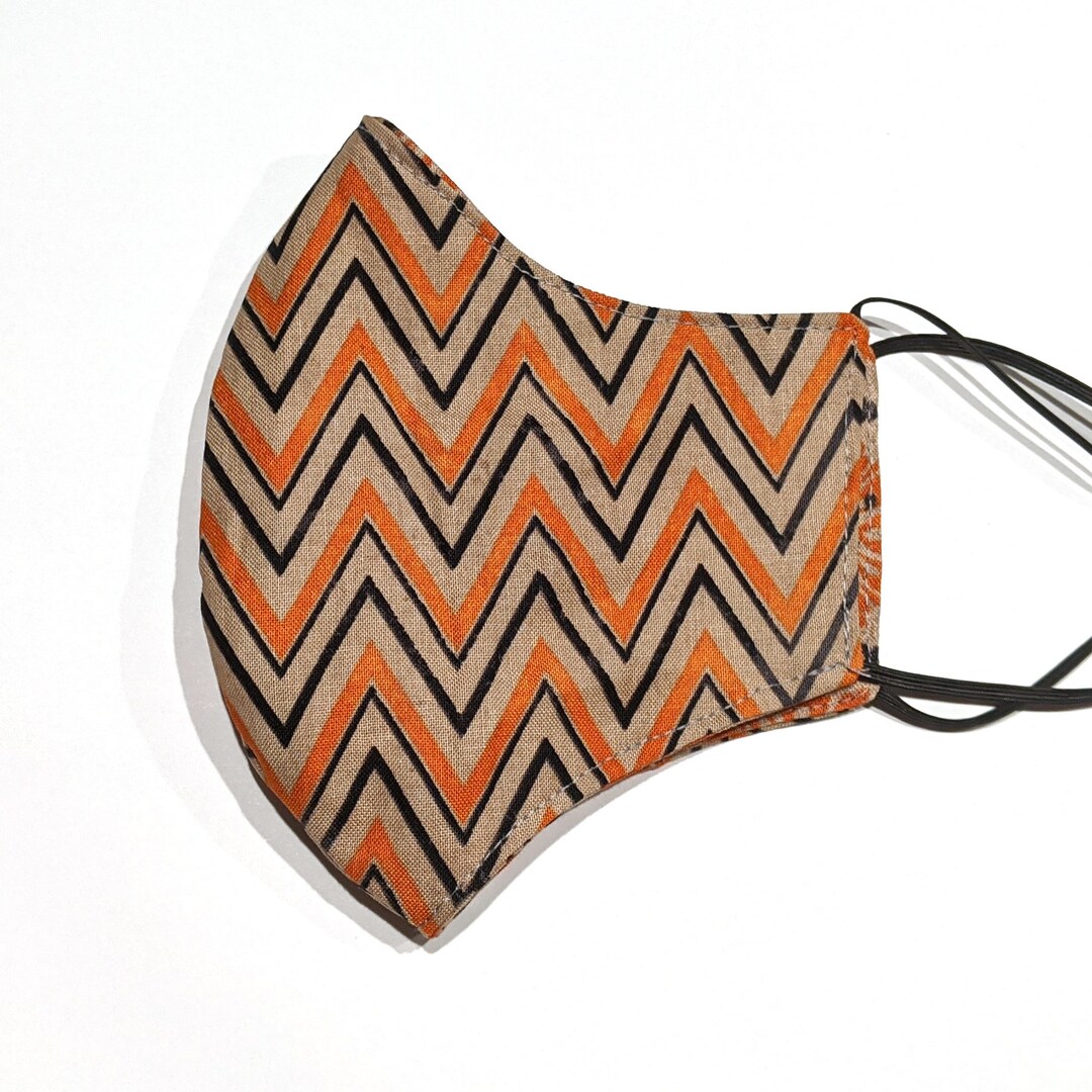 Tim Holtz Zig Zag Hand-sewn Face Covering, Handmade Face Mask With ...