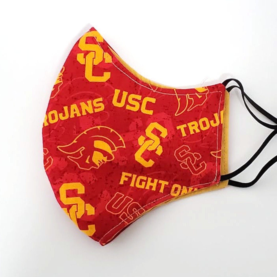 Buy USC Trojans Face Covering, 2 Layer Face Mask With Adjustable ...