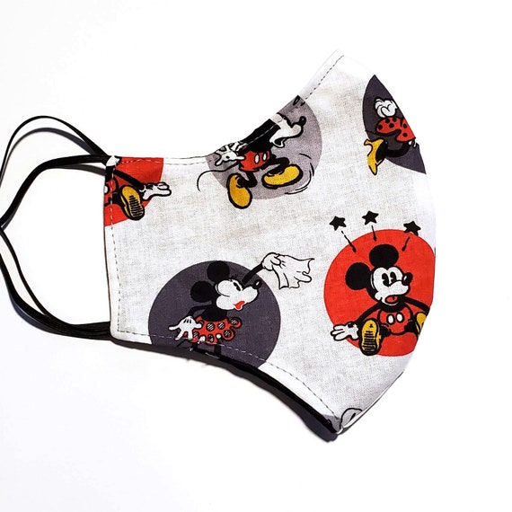 Disney Mickey and Minnie Mouse in red circles handsewn face | Etsy