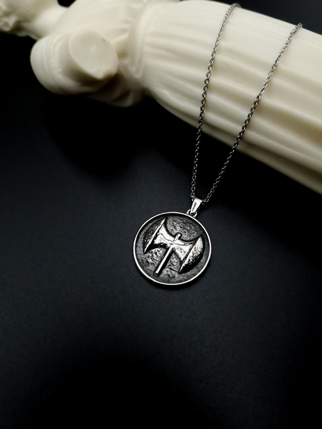 Hephaestus God • Ancient Greek Gods Necklace•ancient Greek Double Axe ...