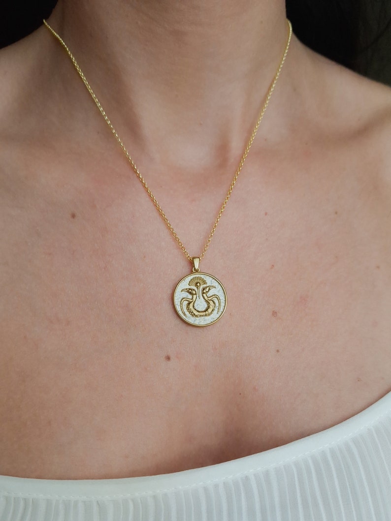 Hera Peacock Necklace: Gold Plated Sterling Silver Greek Goddess Jewelry - Etsy