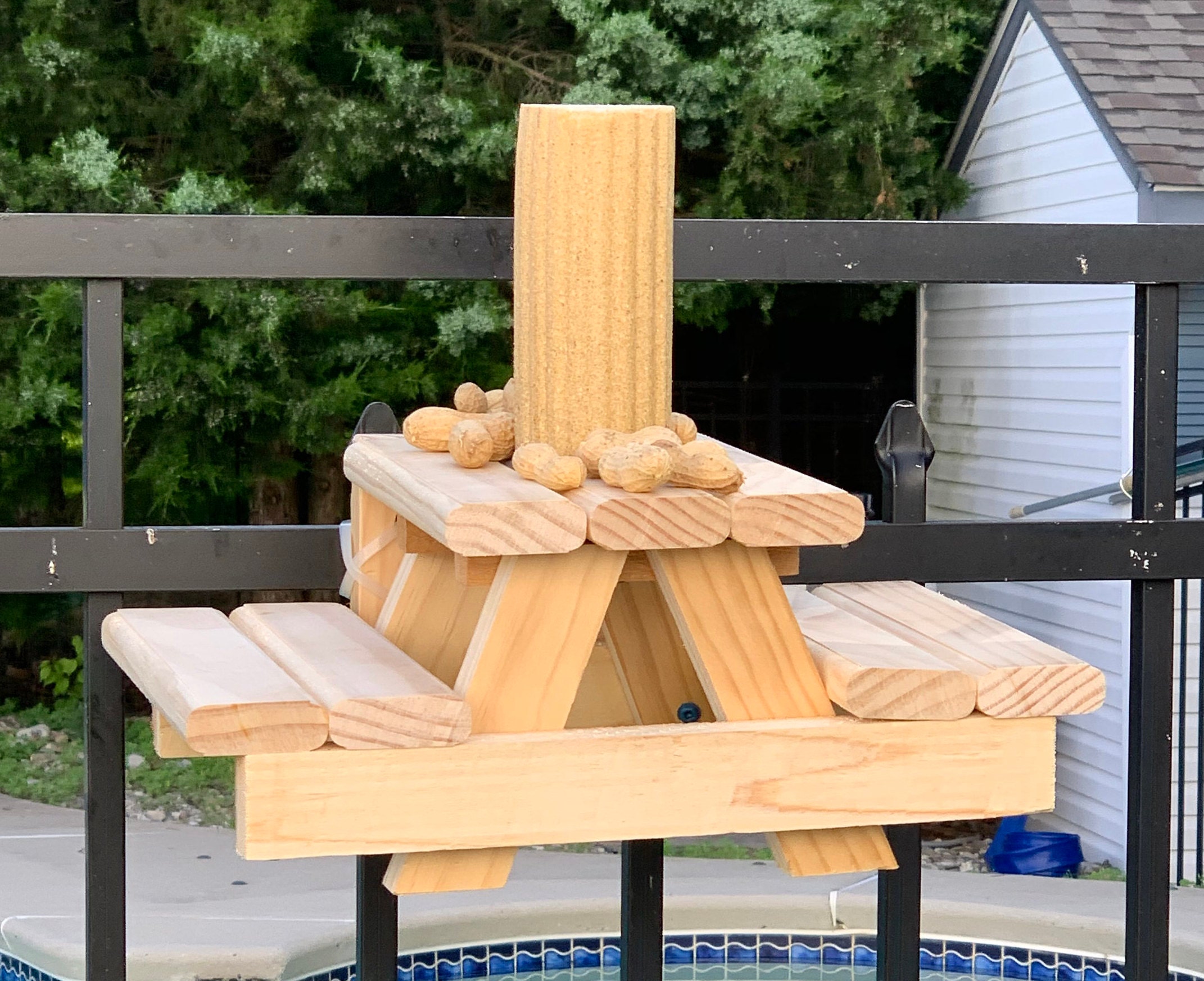 Rustic Squirrel Picnic Table - Etsy