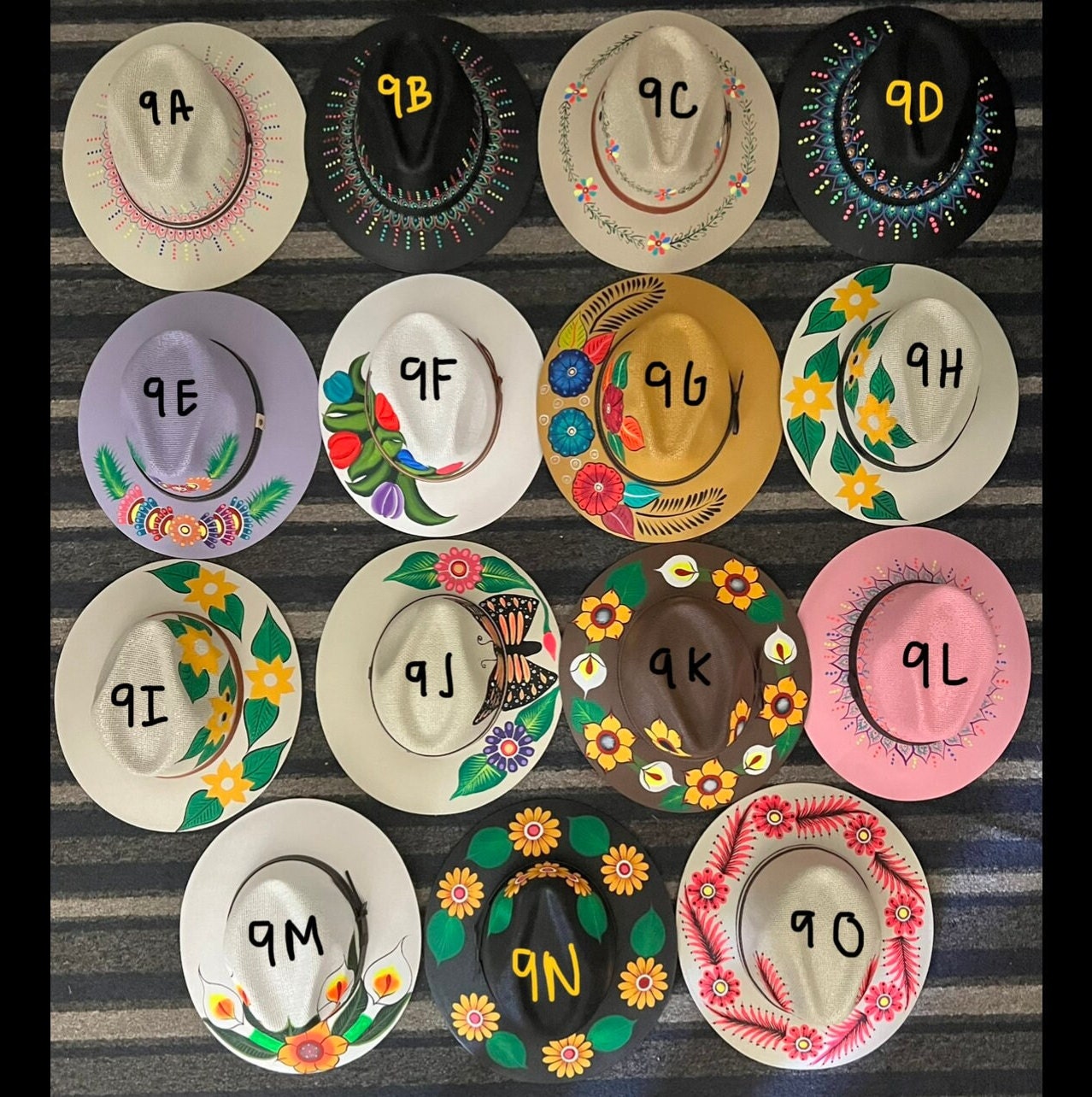 Hand Painted Mexican Hats - Etsy