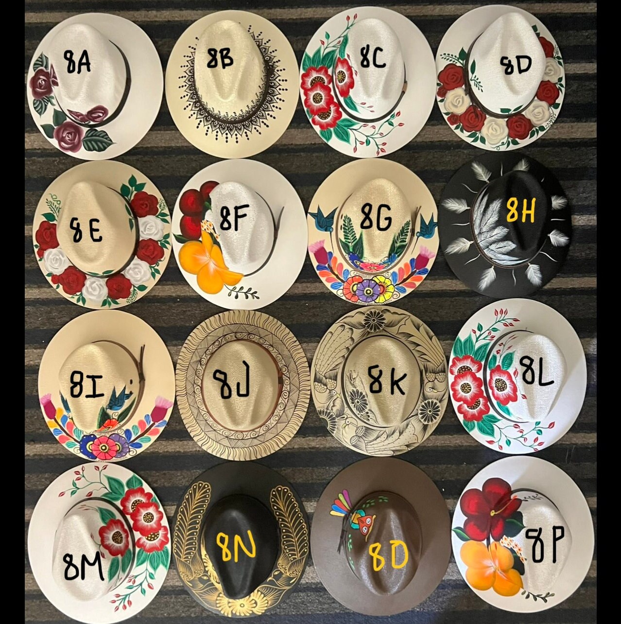 Hand Painted Mexican Hats - Etsy