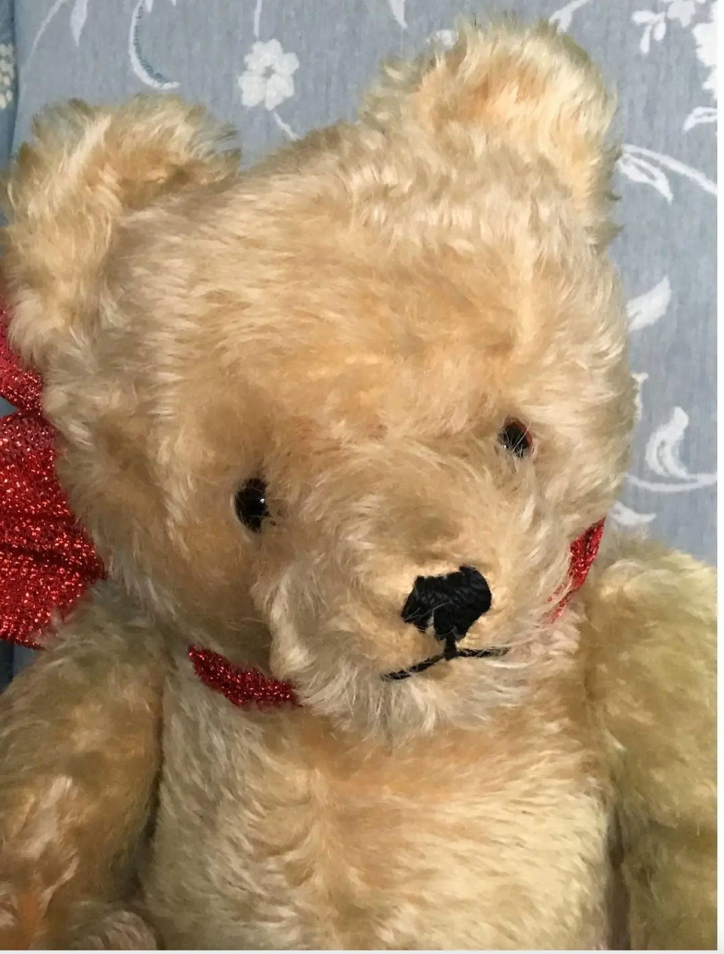 Charlie, an Adorable 15 Inch Golden Mohair Vintage Teddy Bear 1940 ...