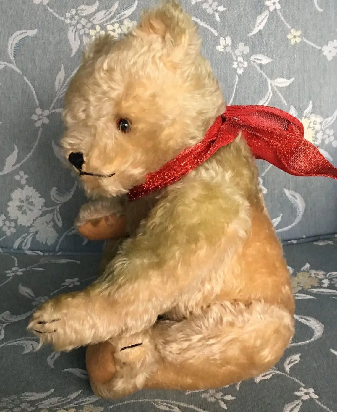 Charlie, an Adorable 15 Inch Golden Mohair Vintage Teddy Bear 1940 ...