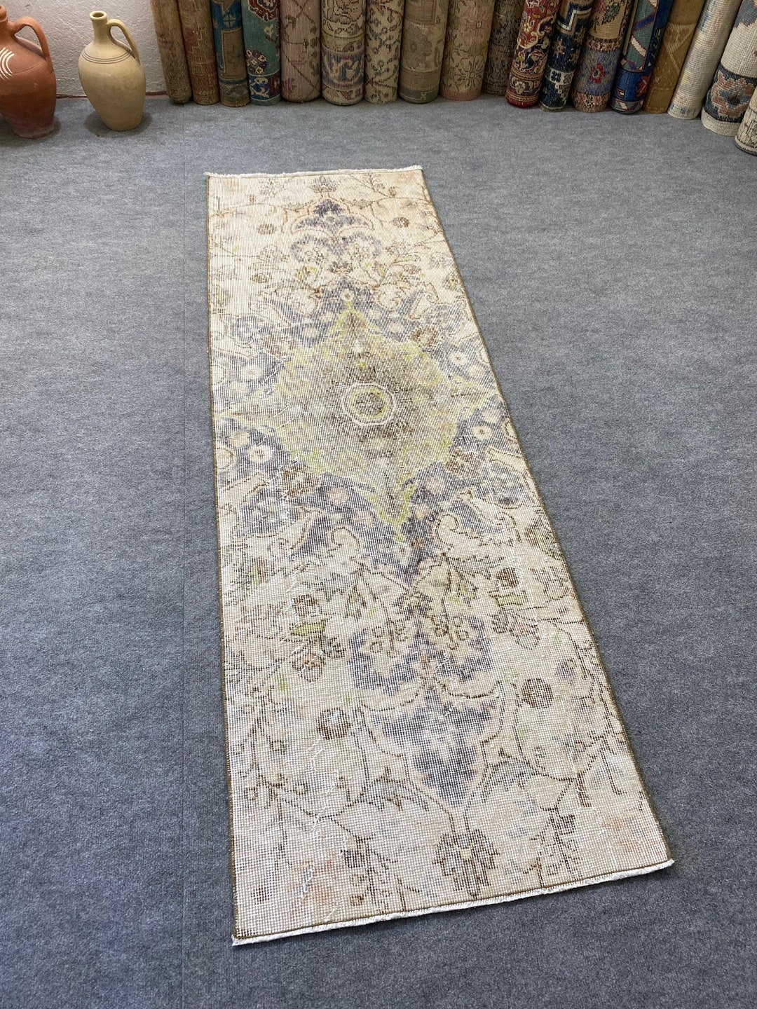 22x66 Ft Botanical Rug, Mini Runner Soft Colored Rug, Fancy Rug ...