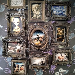 Macabre Art Victorian Frame Ornament Magnet Horror Medieval Goth Home ...