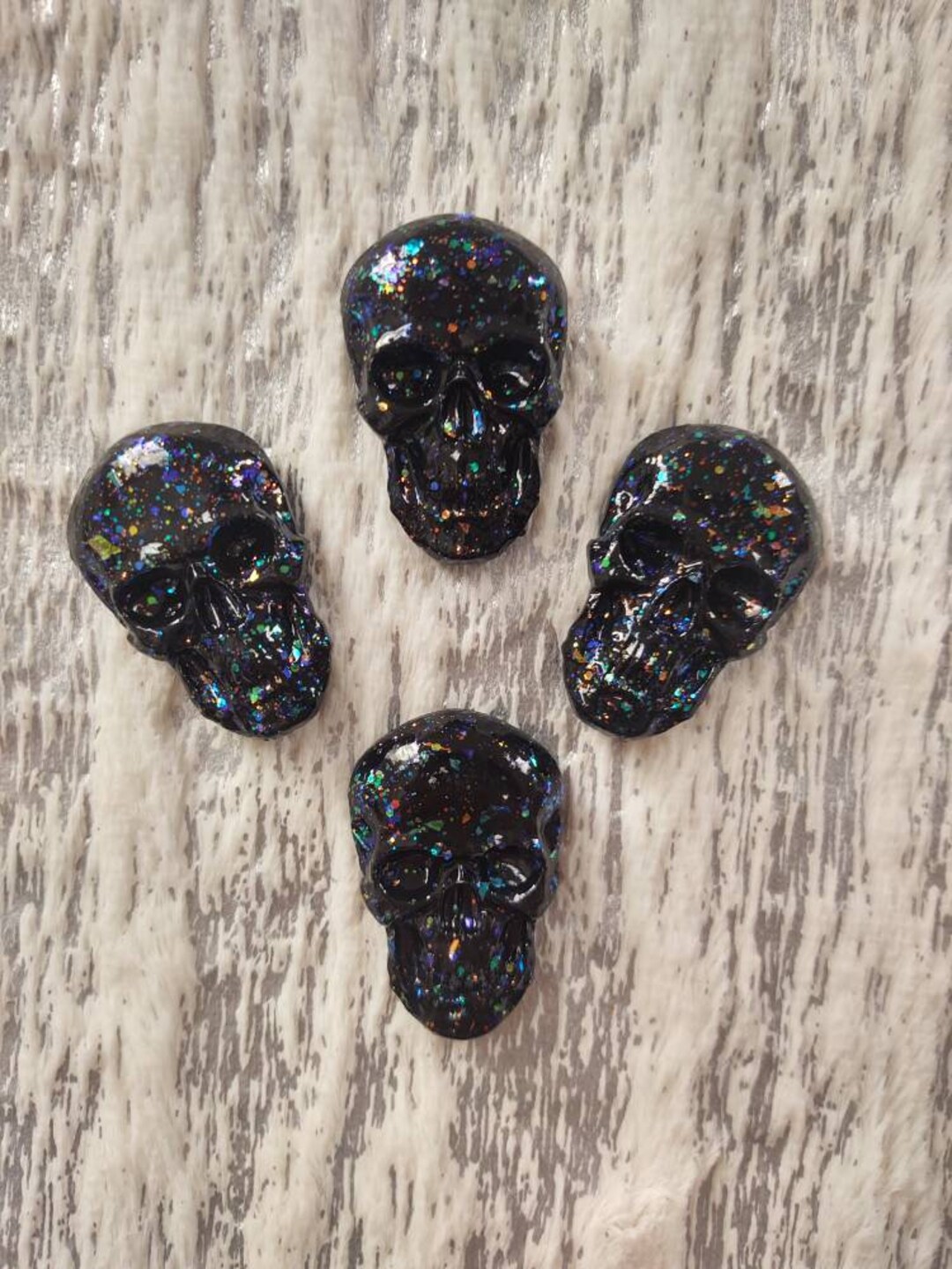 Glitter Skull Magnet 4 Pack - Etsy