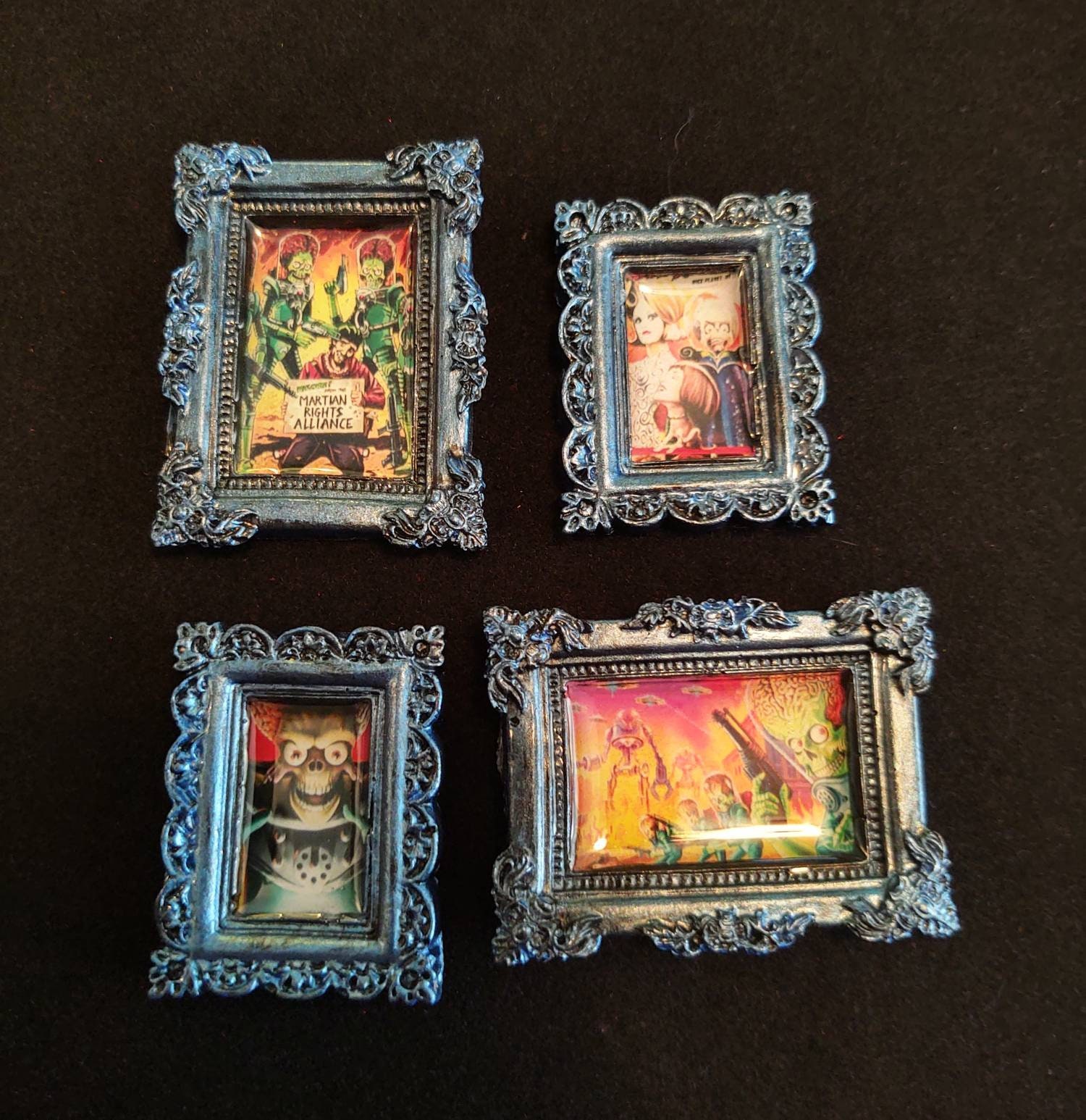 Miniature Mars Attacks Art / Magnets Set of Four | Etsy