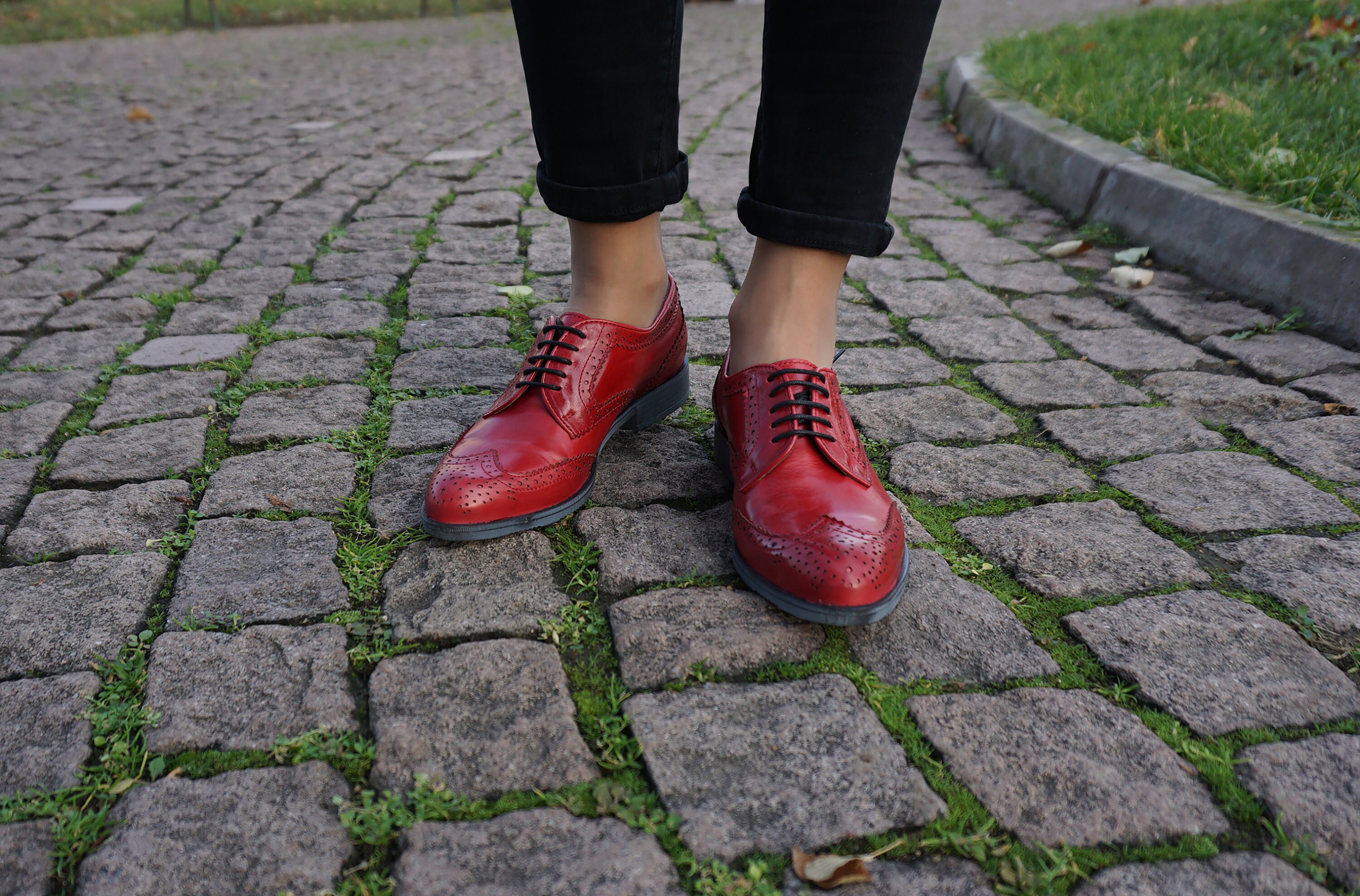 Red Oxford Shoes For Women