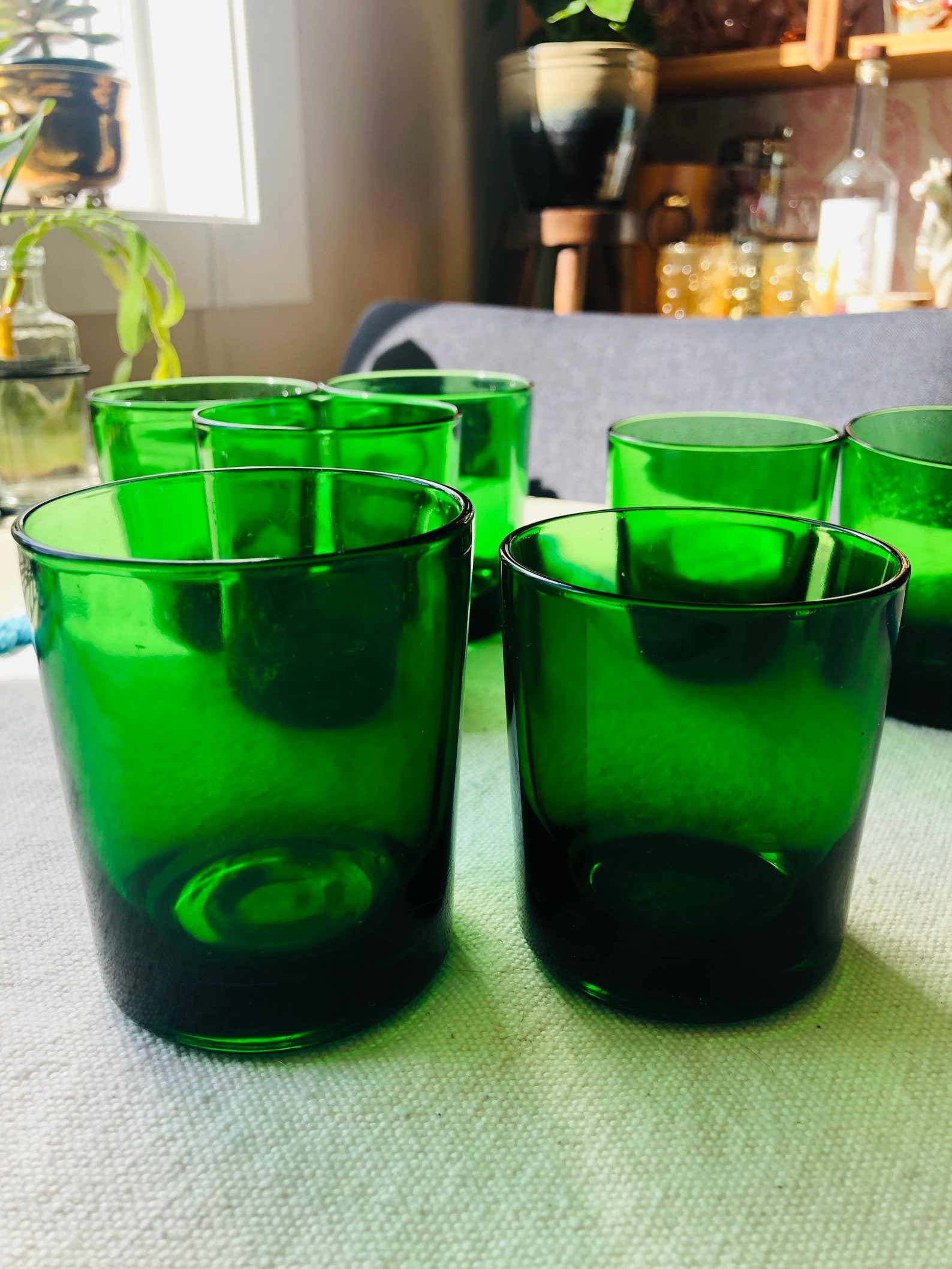 Luminarc vert de verres verre vert de cocktail verre vert | Etsy
