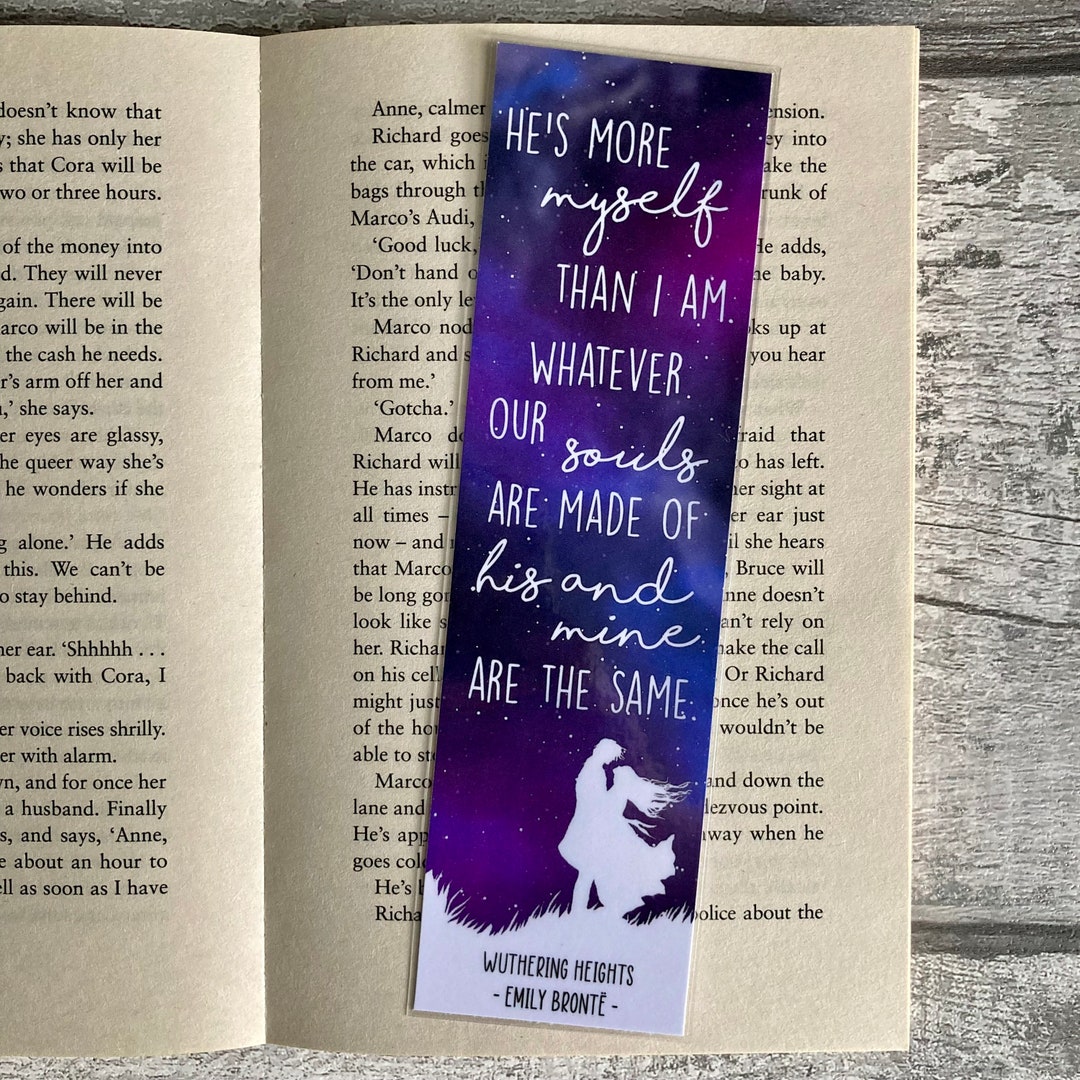 Wuthering Heights Bookmark Emily Brontë Bookmarks Bookish Gift for Book ...