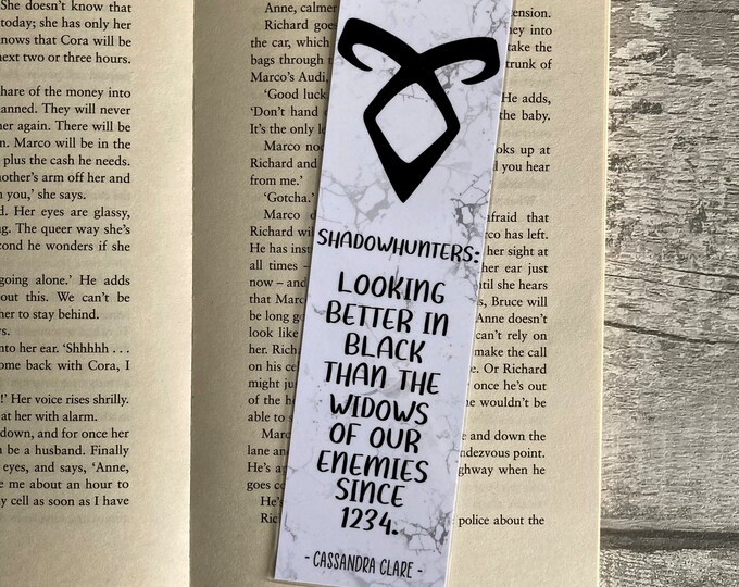 Shadowhunters Bookmark City of Bones Cassandra Clare Bookmarks Bookish ...