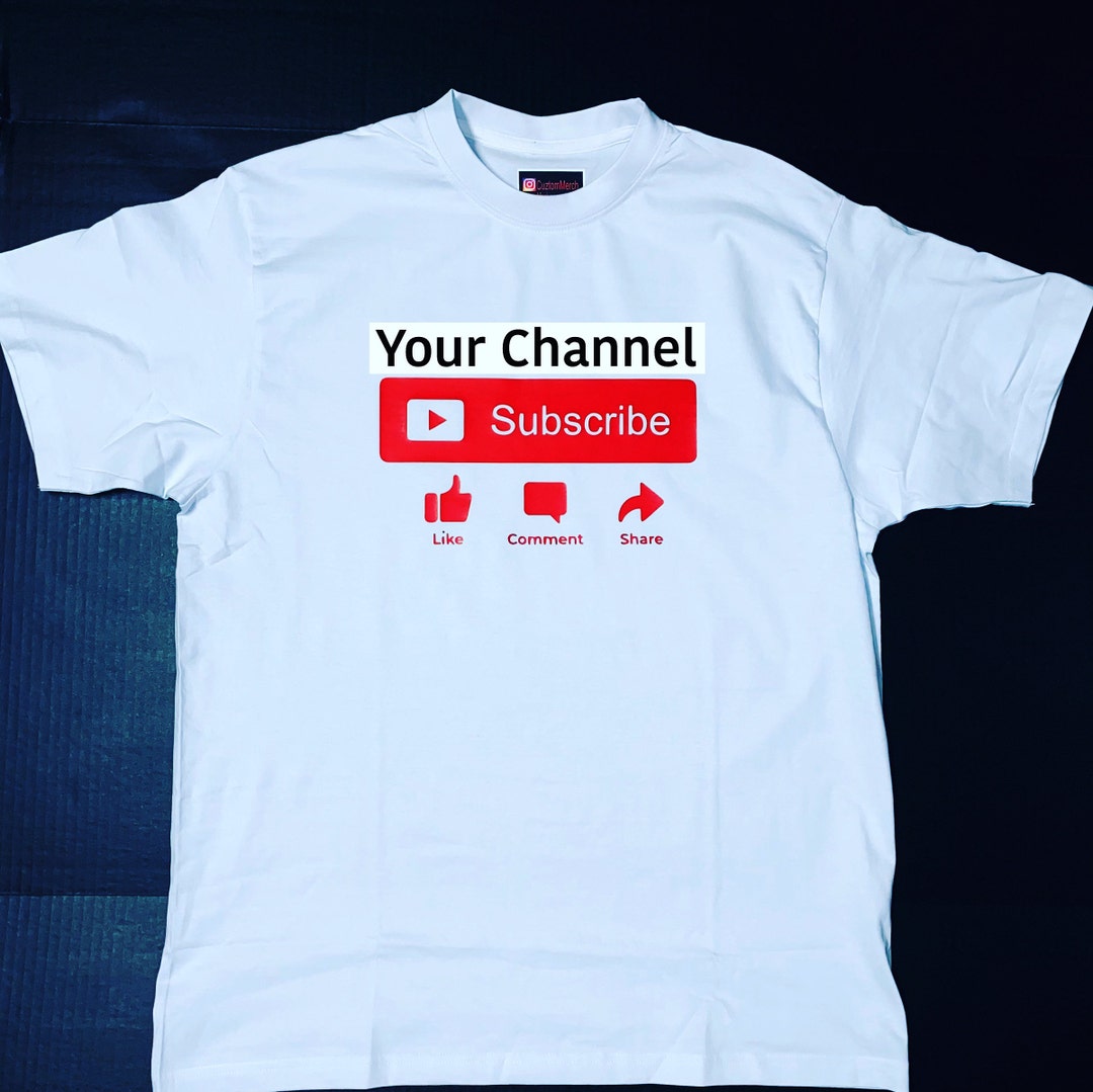 Custom Youtube Tee Shirt, Youtube Channel - Etsy