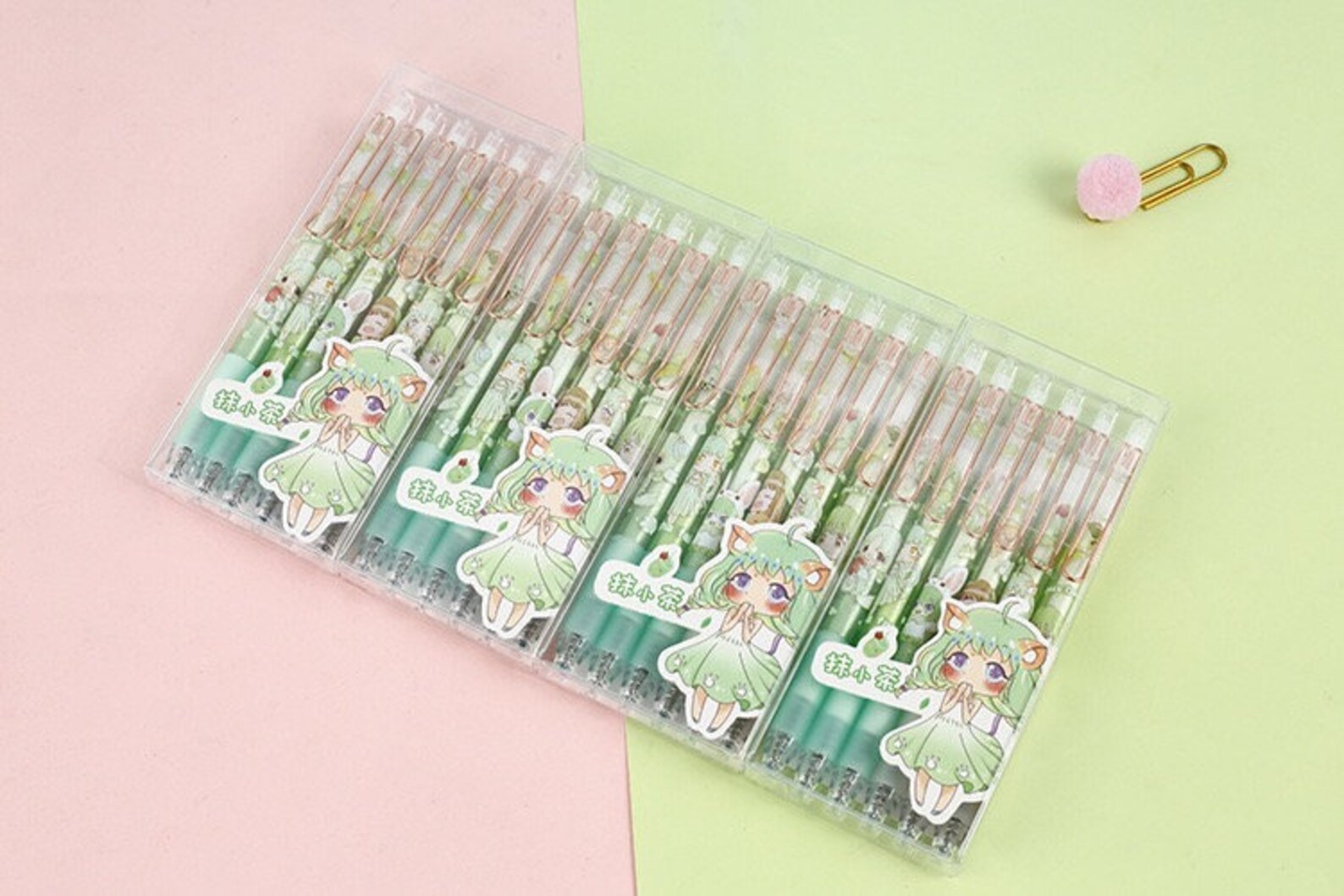 Matcha Fairy Black Ink Gel Pen Pack of 6 0.5mm Micro Point - Etsy