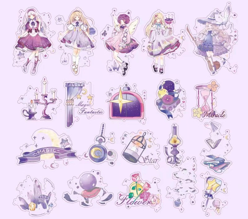 Ambilight Anime Girl - 40 Cute Stickers Set - Cute Girl Stickers for ...