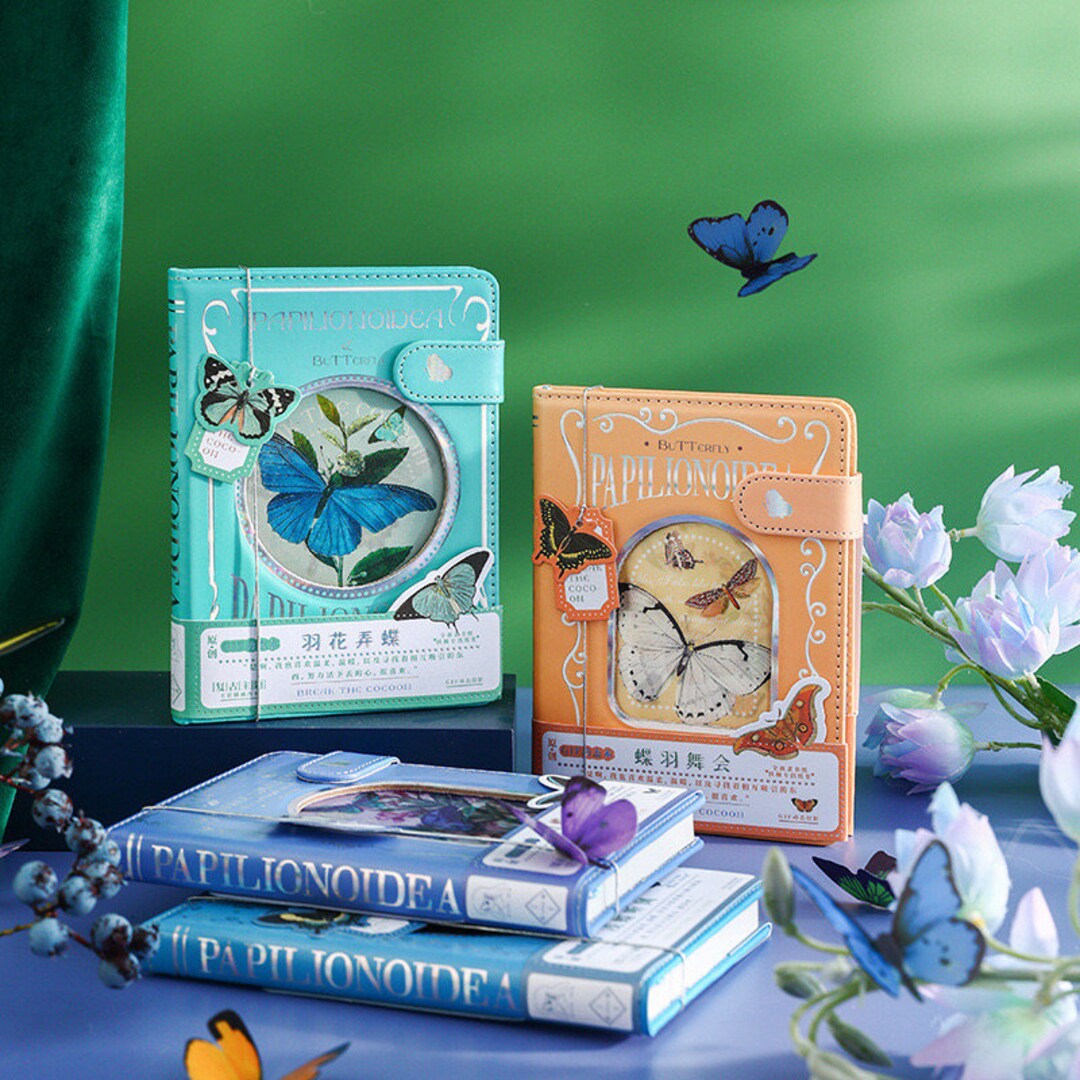 Papilionoidea Notebook With Bookmark and 3D Page - Butterfly 196 Pages ...