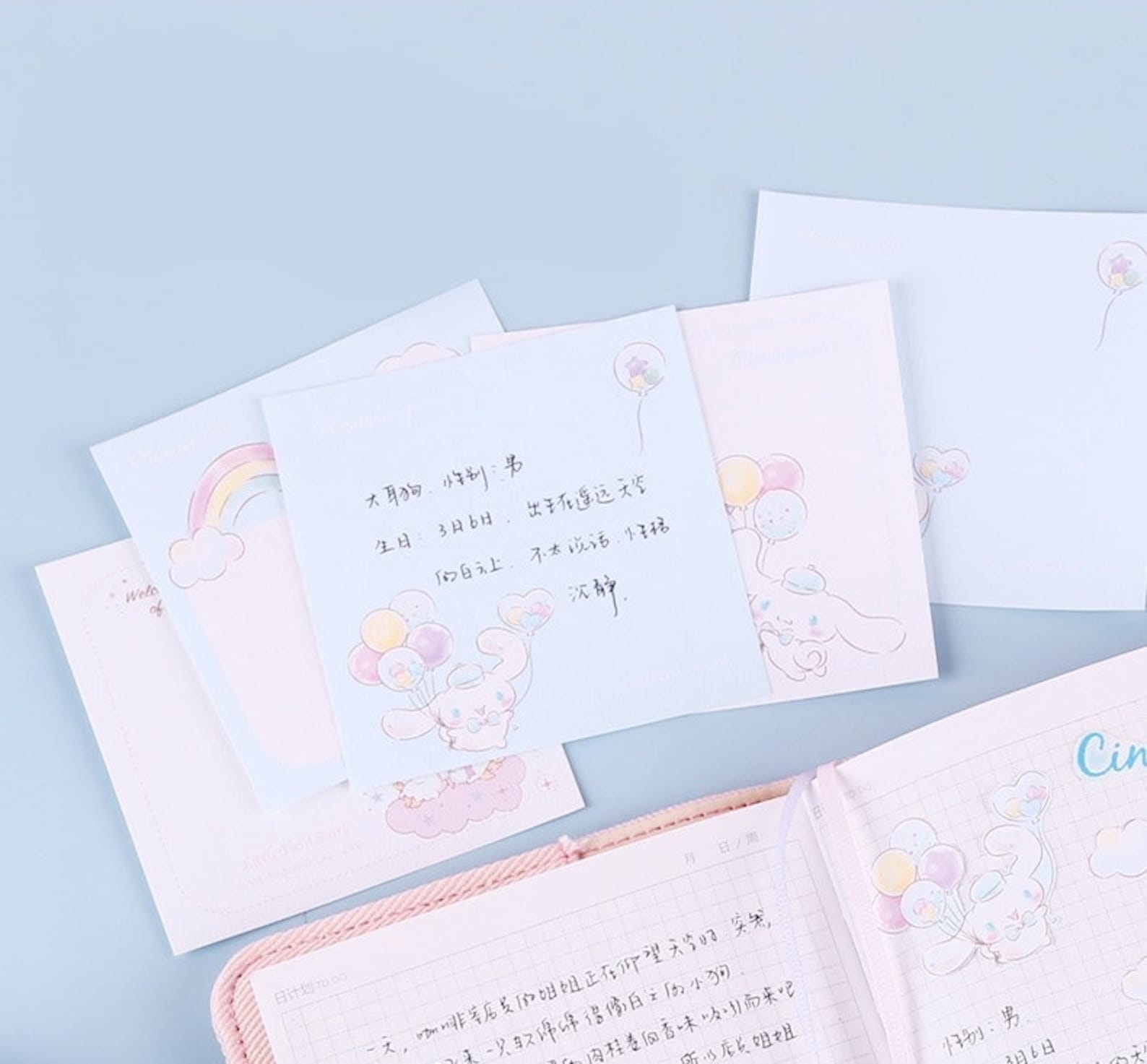 48 Pages Cinnamoroll Big Notepad With Designed Box 4 Designs - Etsy