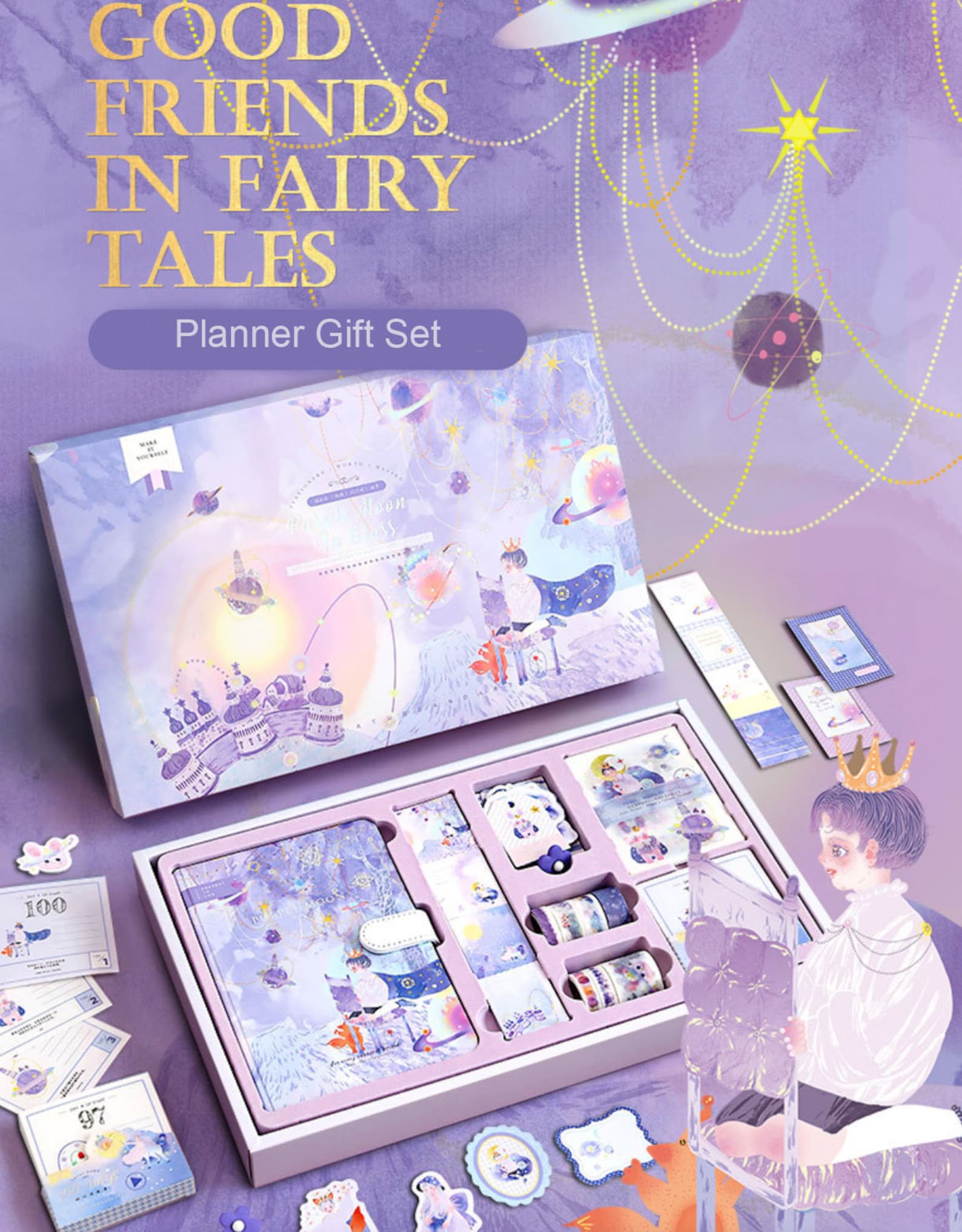 Planner Gift Set Comes With Journal Washi Tape Stickers | Etsy