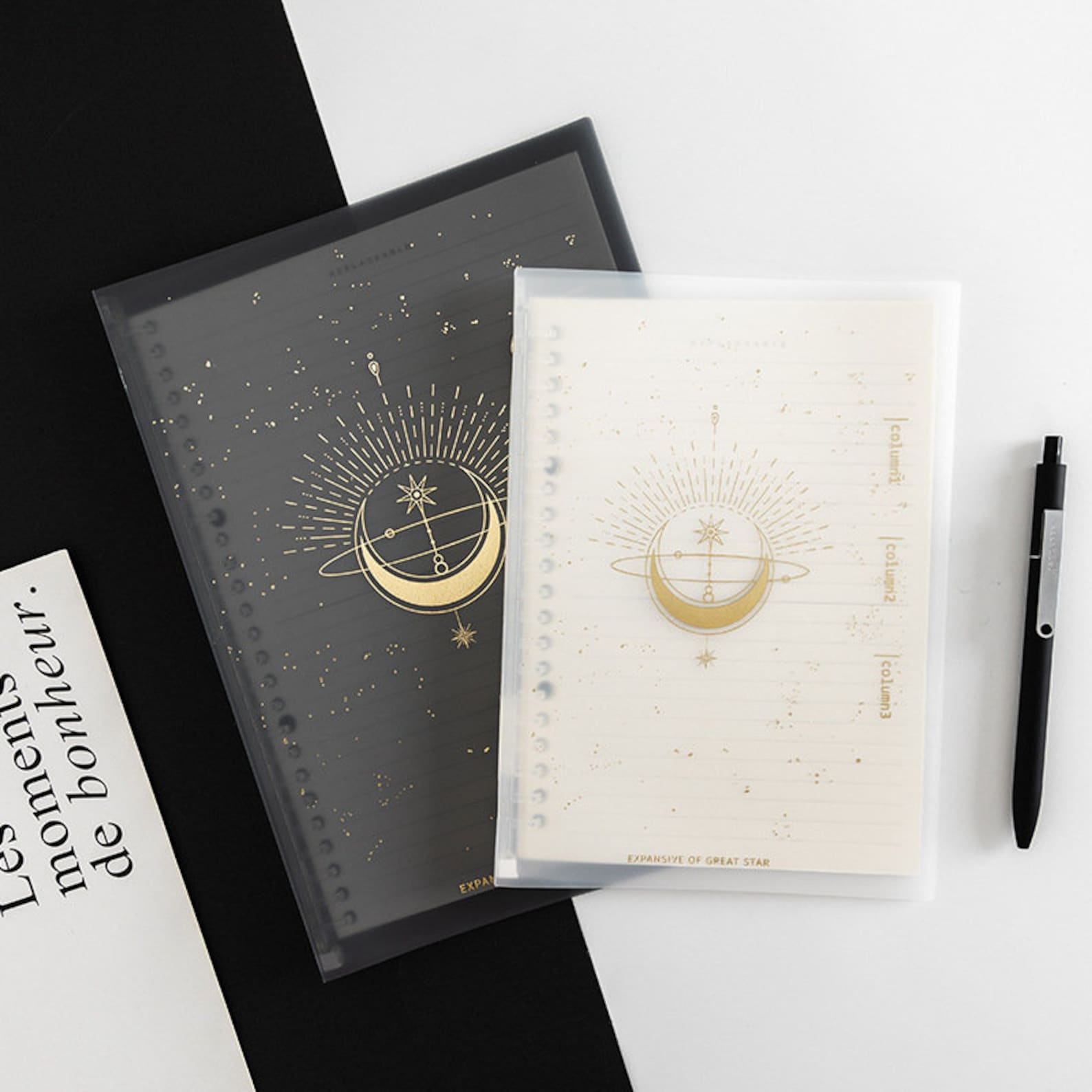 B5 Transparent Loose Leaf Notebook - 40 Pages With PVC Cover Notebooks ...