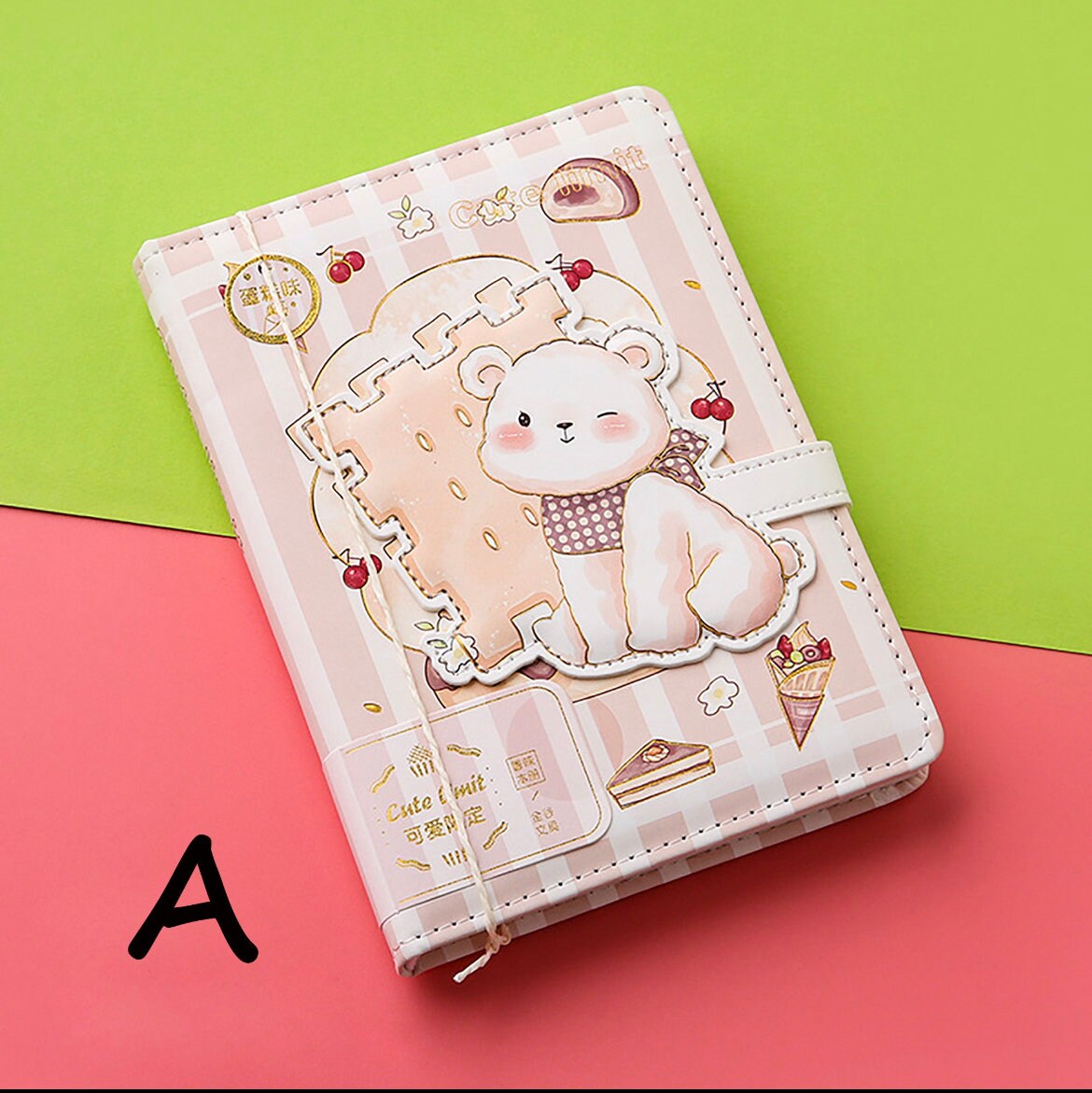 A5 Cute Animal Journal With Cute Bookmark - 224 Pages Soft Leather ...