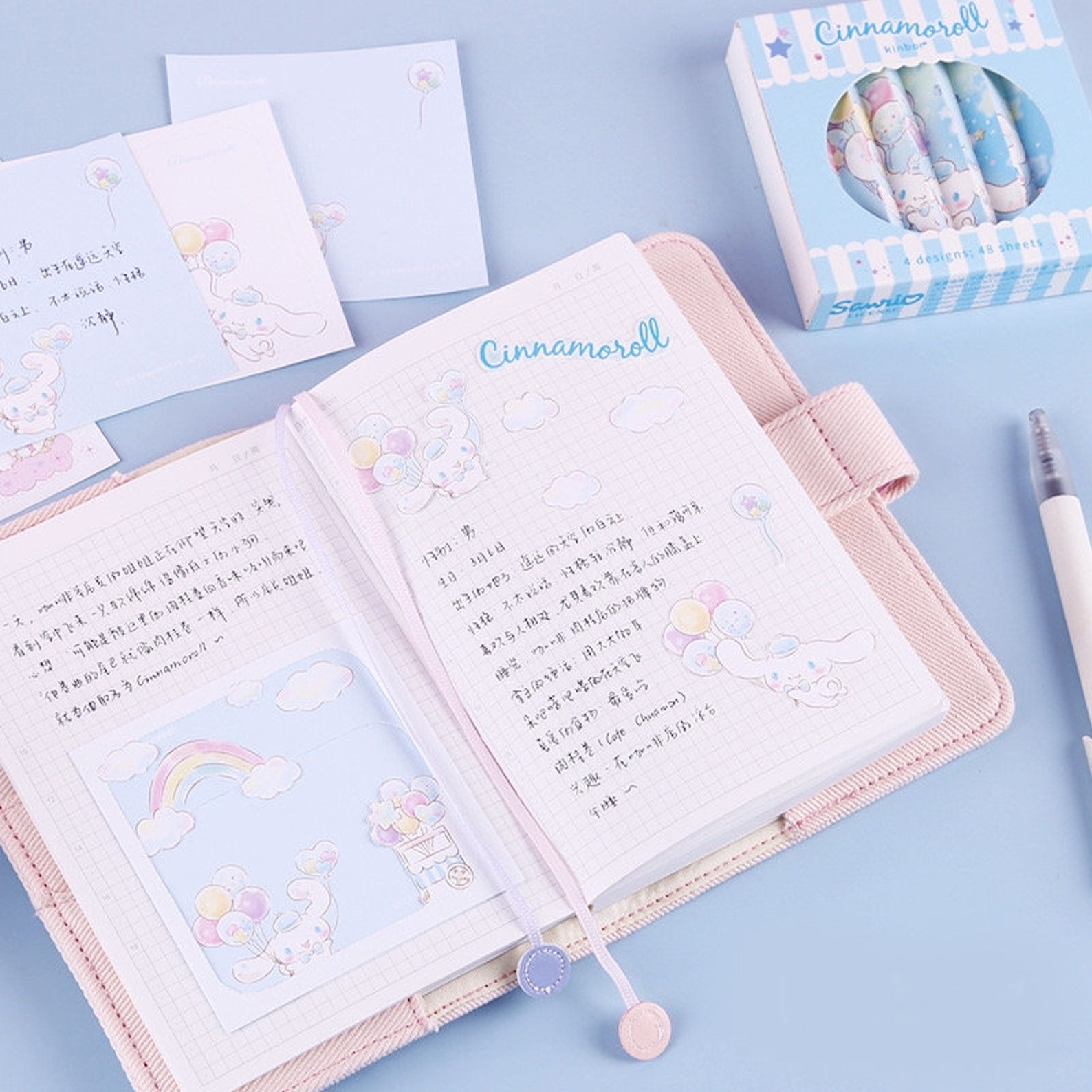 48 Pages Cinnamoroll Big Notepad With Designed Box 4 Designs - Etsy