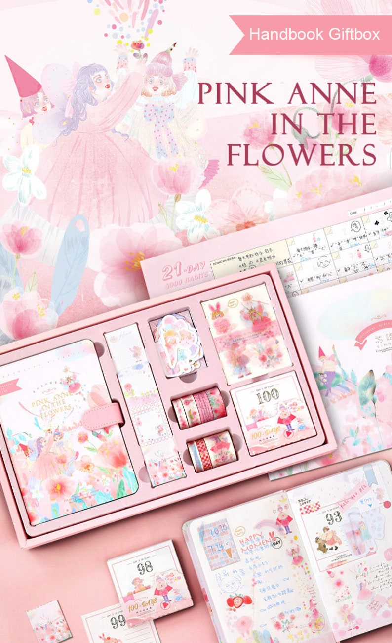 Planner Gift Set Comes With Journal Washi Tape Stickers | Etsy