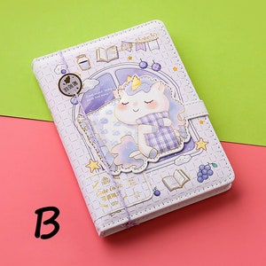 A5 Cute Animal Journal With Cute Bookmark - 224 Pages Soft Leather ...