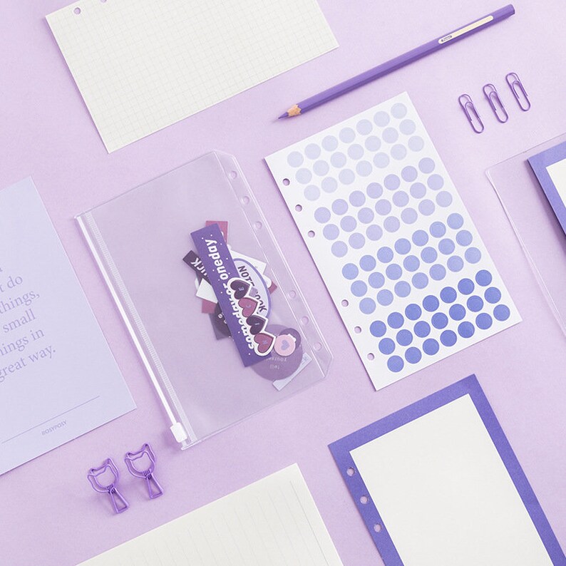 A6 Loose Leaf Diary With Stickers PVC Cover Notebooks - Etsy