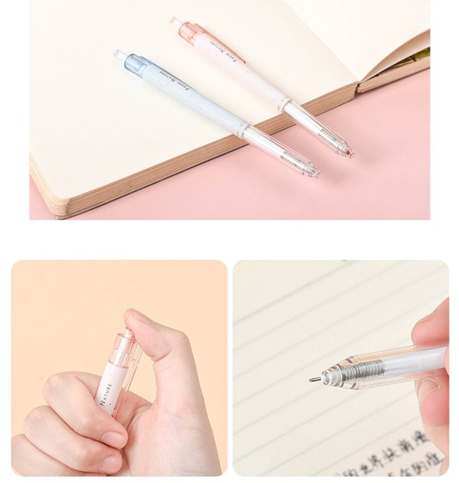 0.5mm Micro Point Black Ink Gel Pen - Minimalist Gel Pen - Black Ink ...