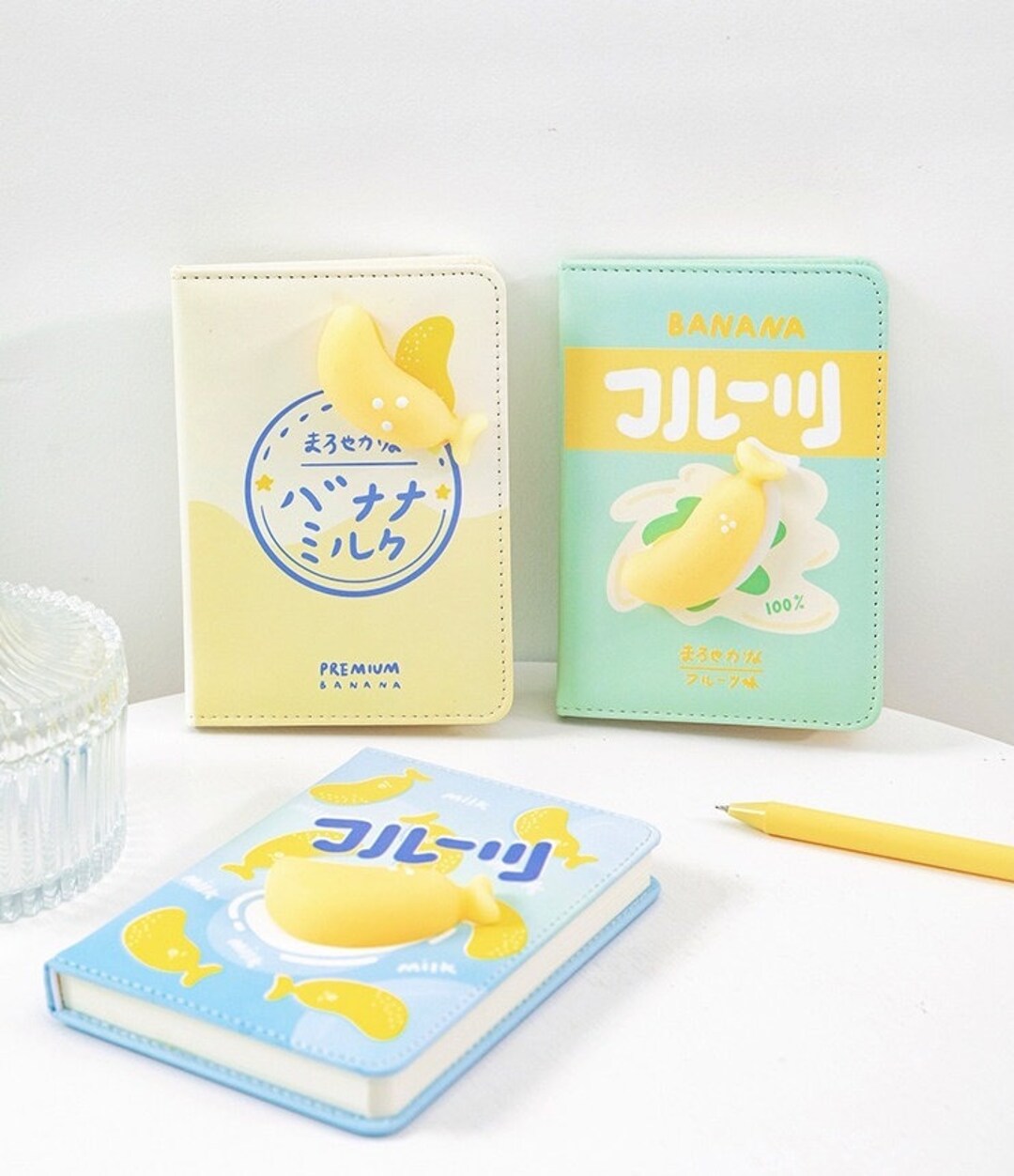 Cute Banana Planner With Soft Decompressed Silicone Banana Soft Leather ...