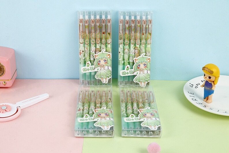 Matcha Fairy Black Ink Gel Pen Pack of 6 0.5mm Micro Point - Etsy