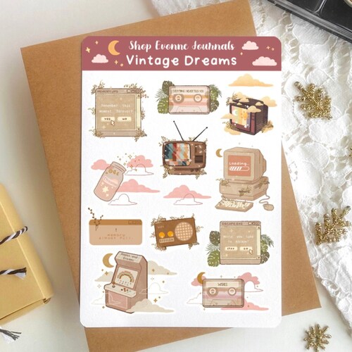 Dark Academia Sticker Sheet Bullet Journal Stickers Planner - Etsy