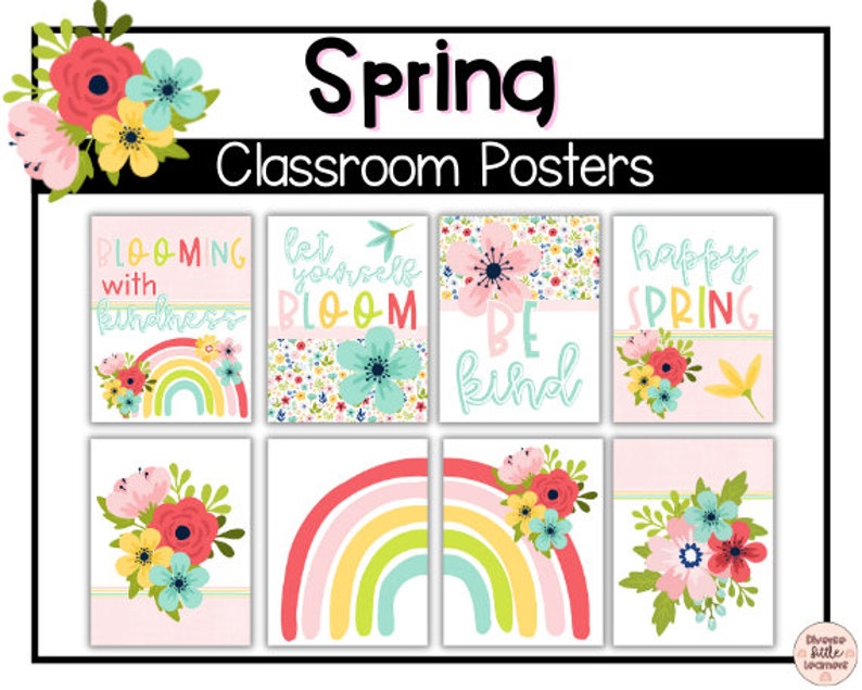 Spring Classroom Posters: Kindness Theme Bulletin Board (digital ...