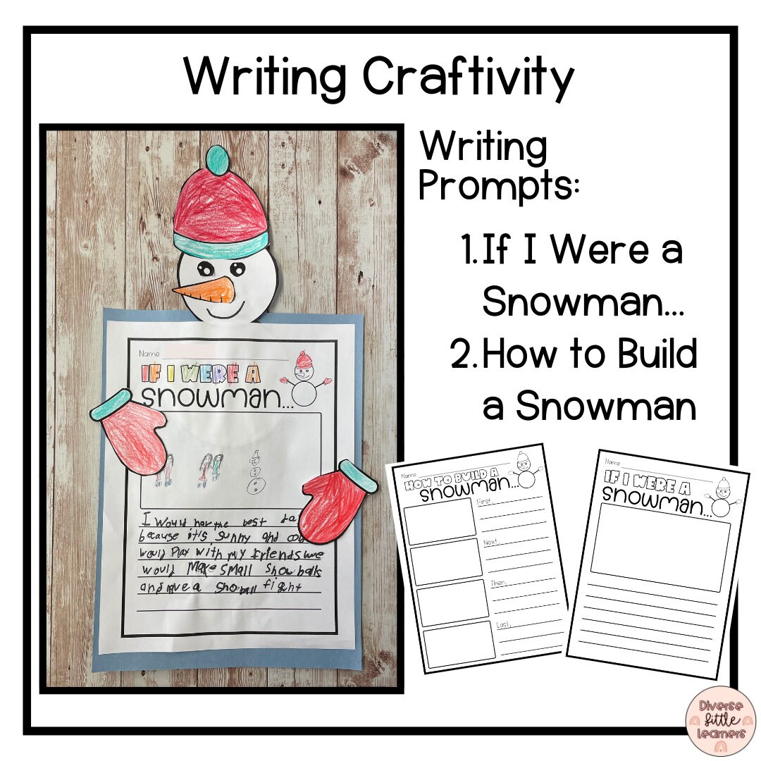 Writing in a Winter Wonderland Bulletin Board Decor | Snowman ...