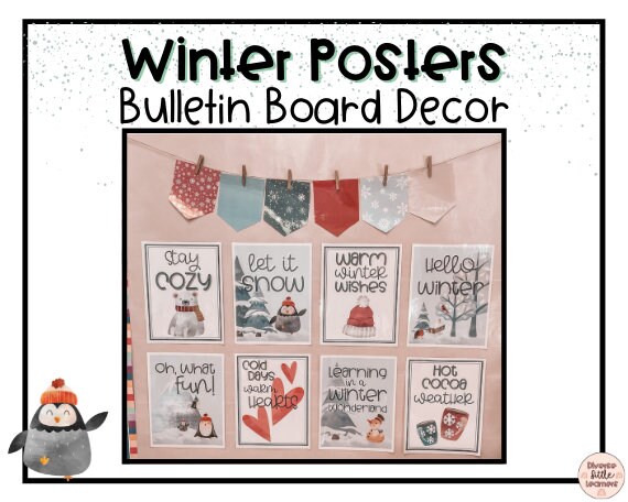 Winter Classroom Posters Bulletin Board Decor | Etsy