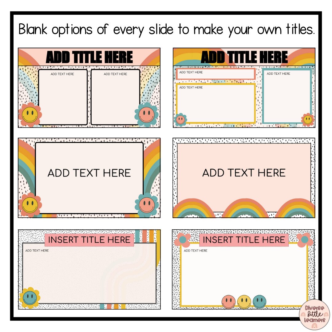Retro Back to School Themed Google Slides Templates - Etsy