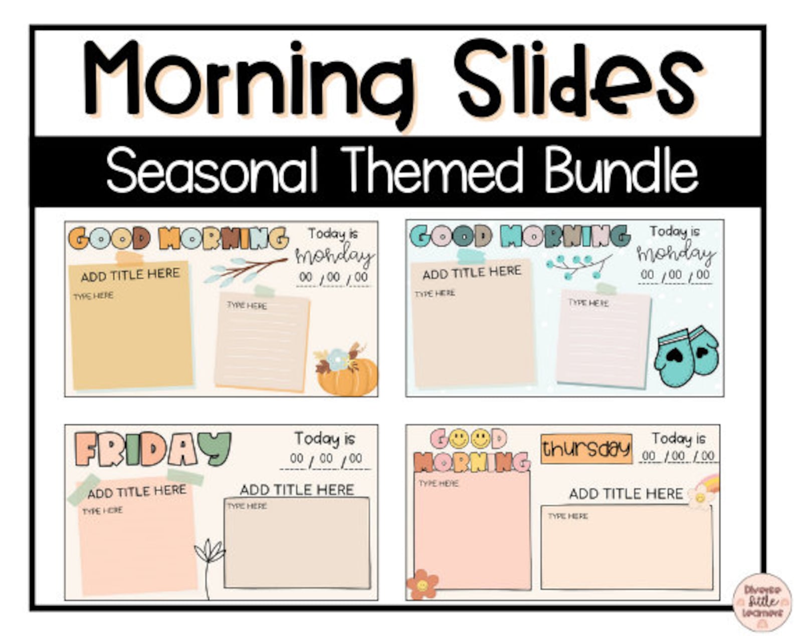 Morning Slides Templates for Google Slides | Seasonal Bundle ...