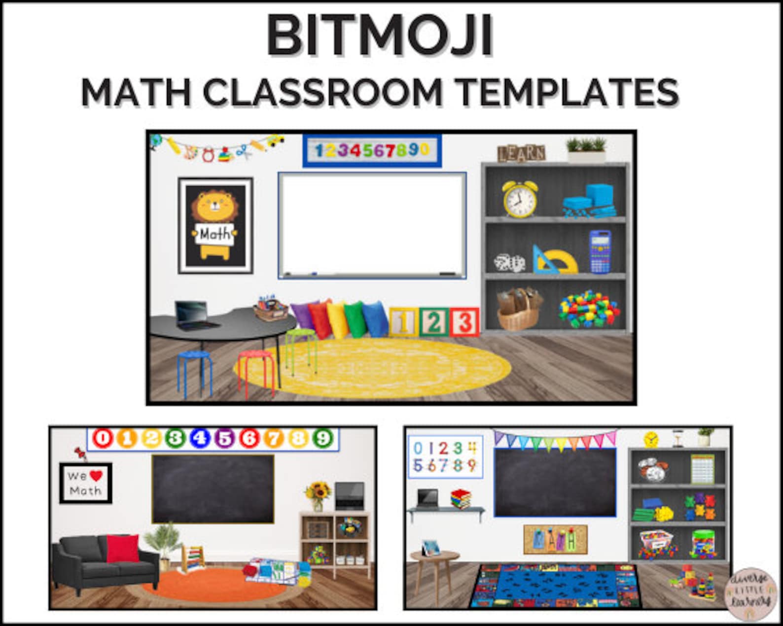 Bitmoji Ready Math Classroom Templates | Etsy
