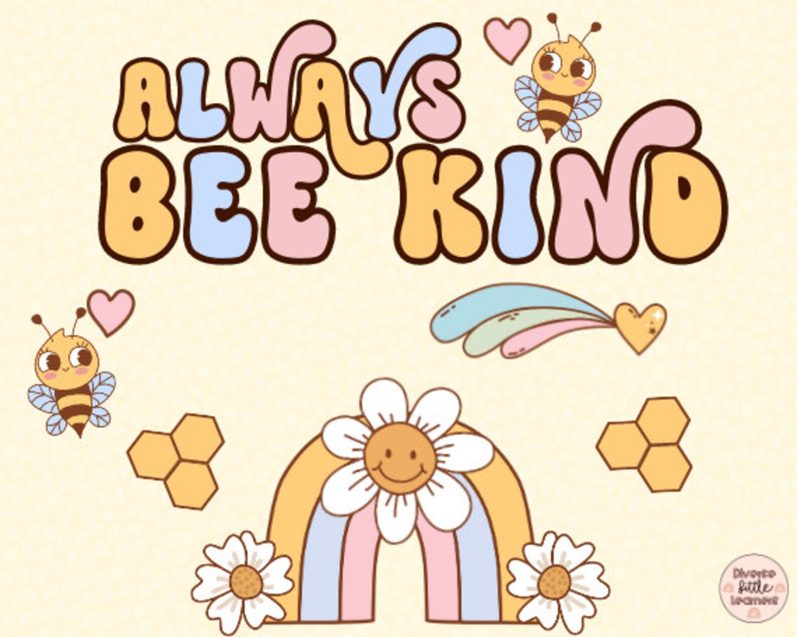 Bee Kind Retro Bulletin Board Decor | Writing Craft & Template ...