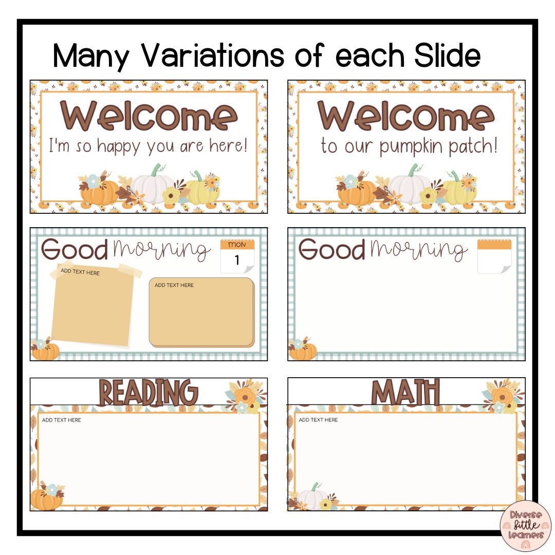 Fall Themed Google Slides Templates - Etsy
