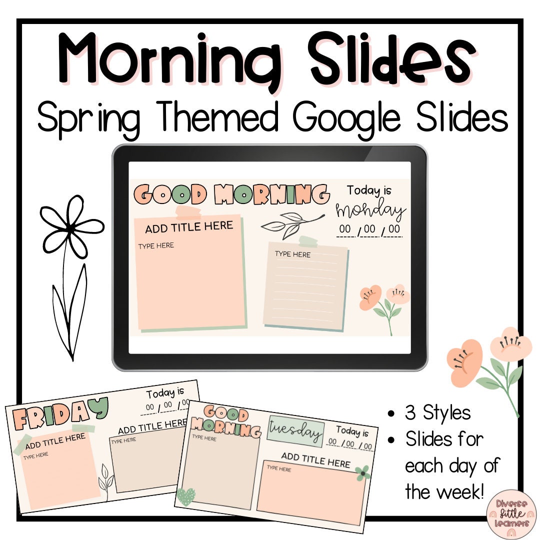 Morning Slides Templates for Google Slides | Seasonal Bundle ...