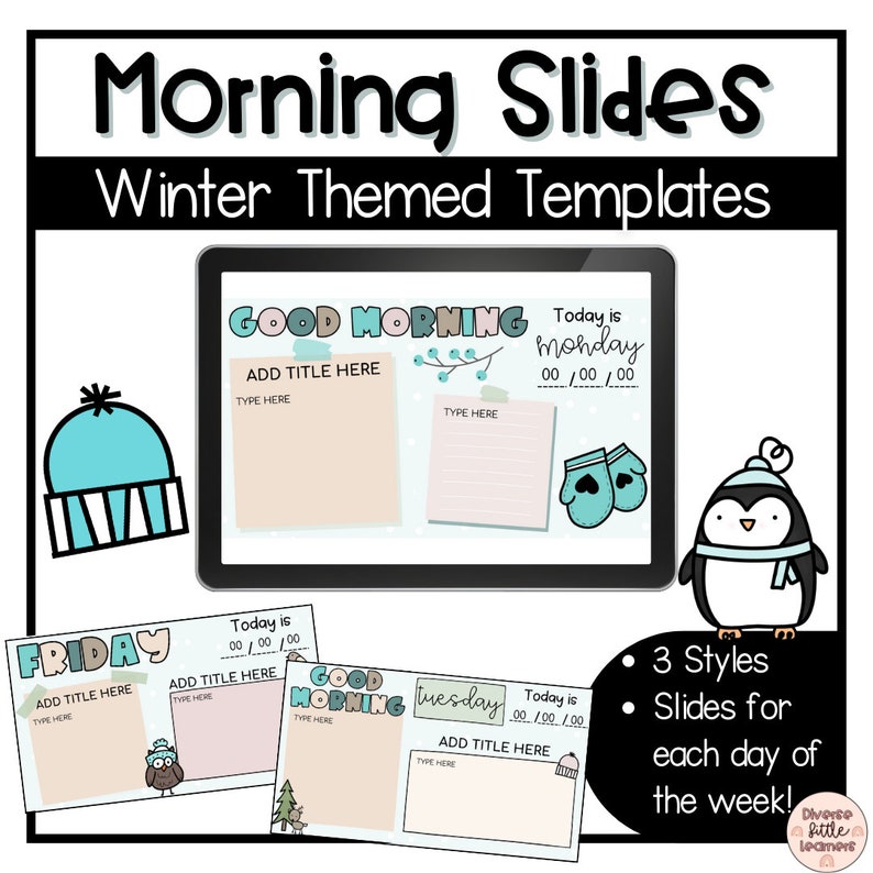 Morning Slides Templates for Google Slides | Seasonal Bundle ...