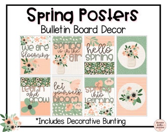Spring Themed Classroom Posters Bulletin Board Decor | Etsy