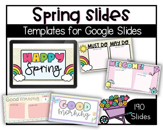 Spring Themed Google Slides Templates | March, April, May and June ...